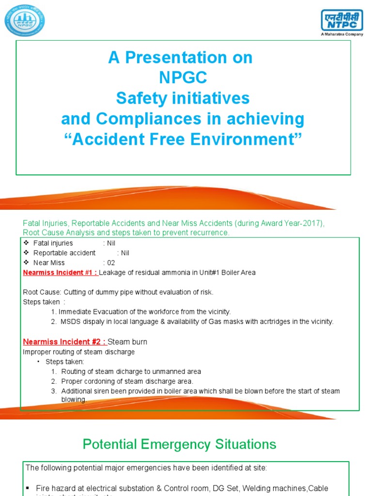A Presentation On NPGC Safety Initiatives and Compliances in Achieving ...