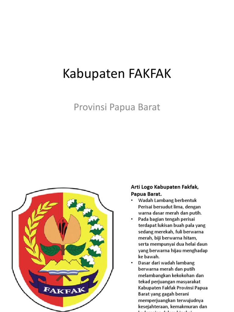 Logo dan Visi Kabupaten Fakfak | PDF