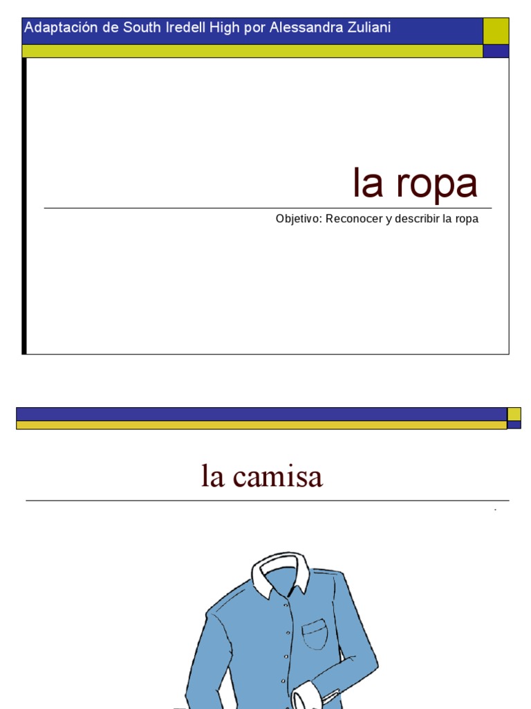 Describir La Ropa | PDF | Bota | Ropa