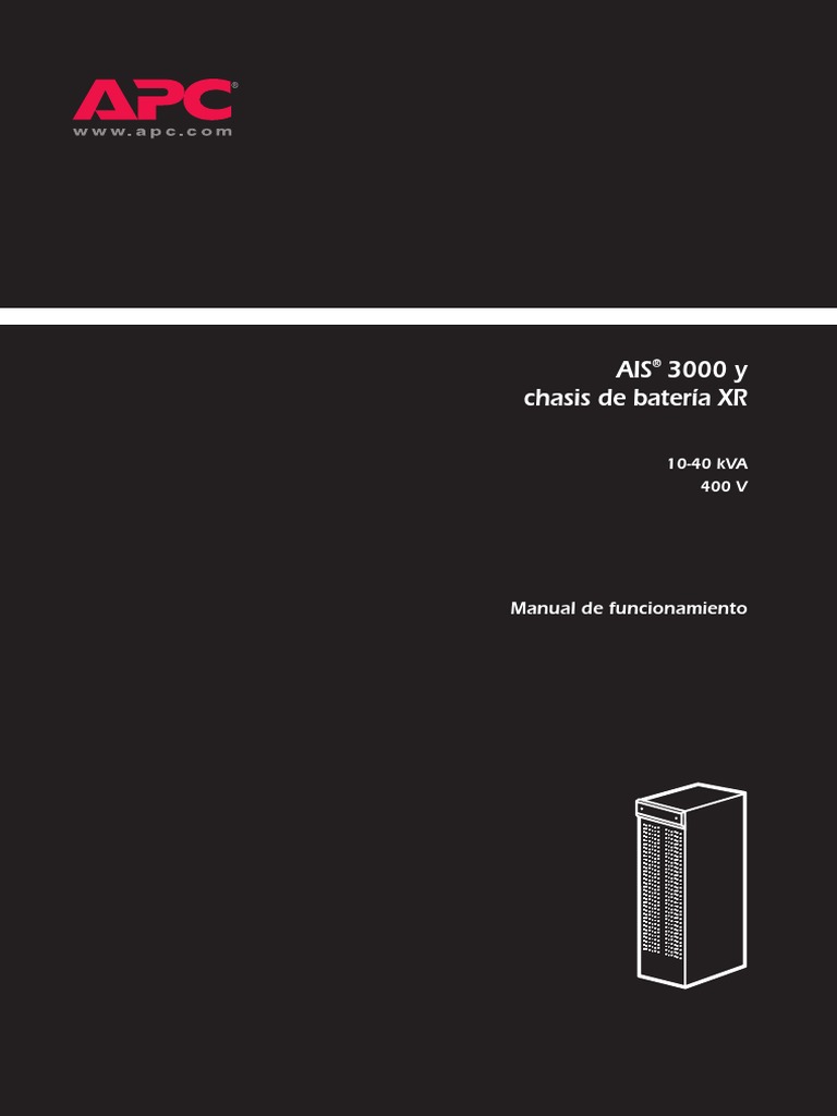 Manual UPS APC AIS300 Chasis XR | PDF | Batería (electricidad) | Science