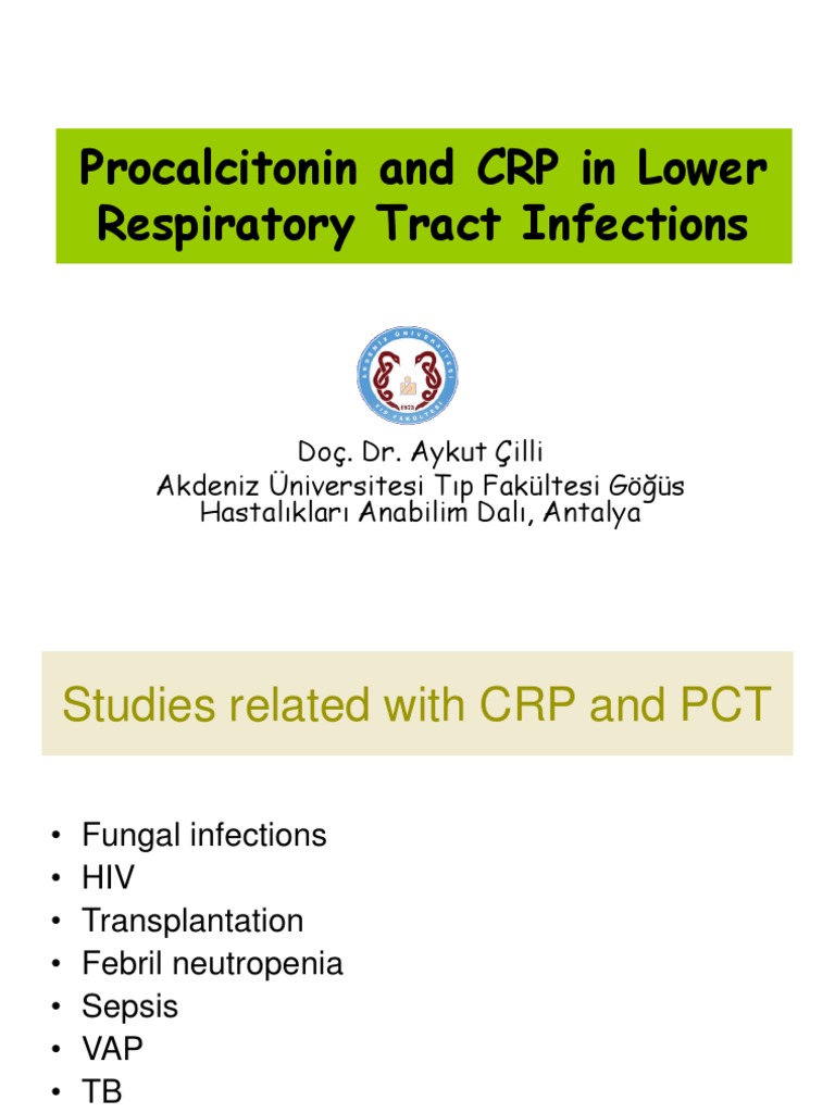 Procalcitonin and CRP in Lower Respiratory Tract Infections | PDF | C ...