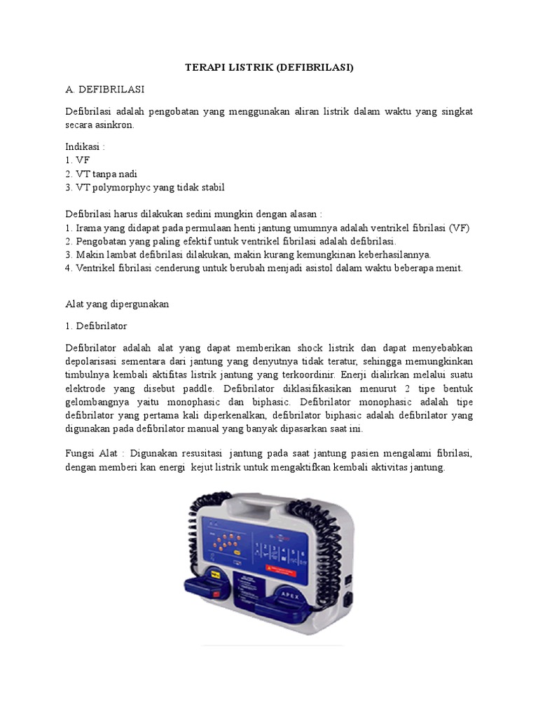 Pengertian Defibrillator | PDF | Sains & Matematika