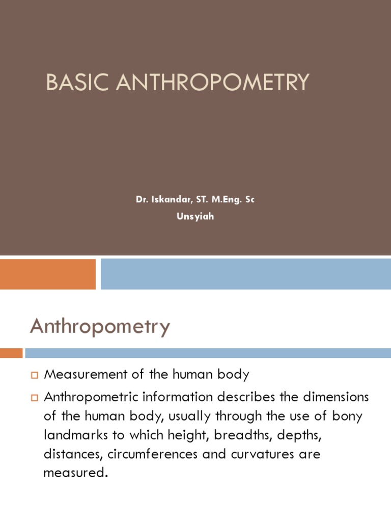 Ergonomics-Antropometry 1 PDF | PDF | Anthropometry | Standard Deviation