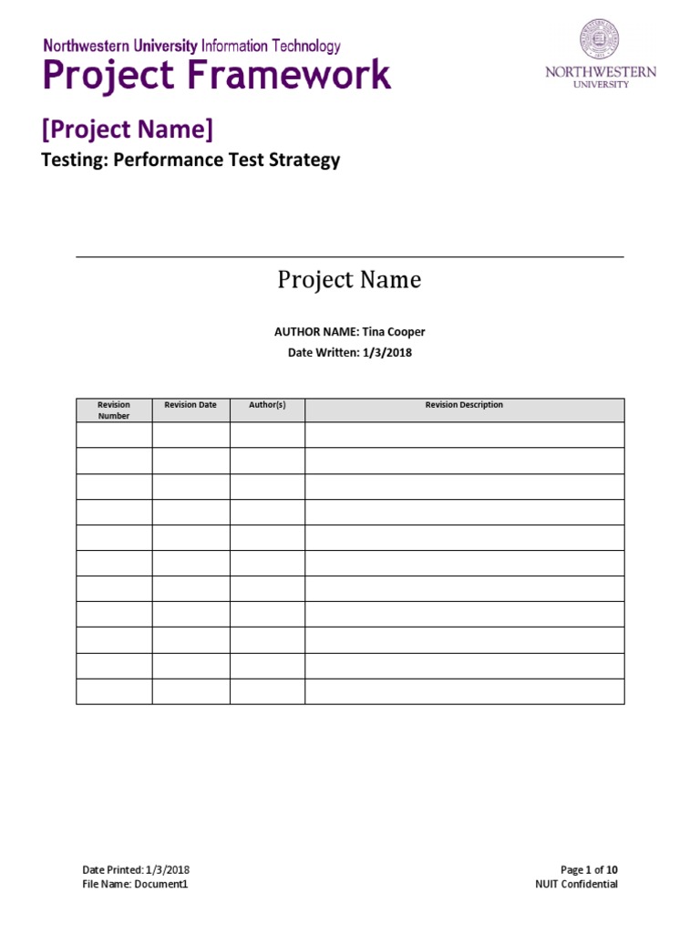 Performance Test Strategy v071611 | PDF | Unit Testing | Statistics