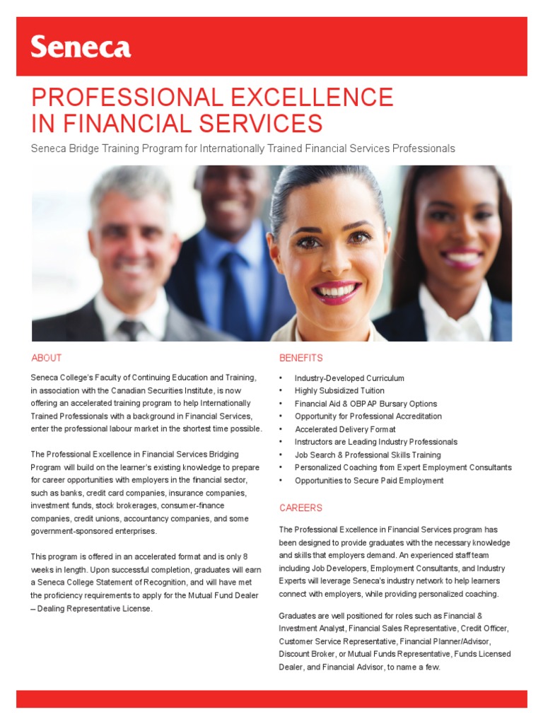 Excellence in Financial Services Program - Final | PDF | Economies ...
