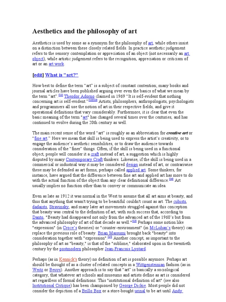 Aesthetics and the Philosophy of Art | Aesthetics | Epistemology