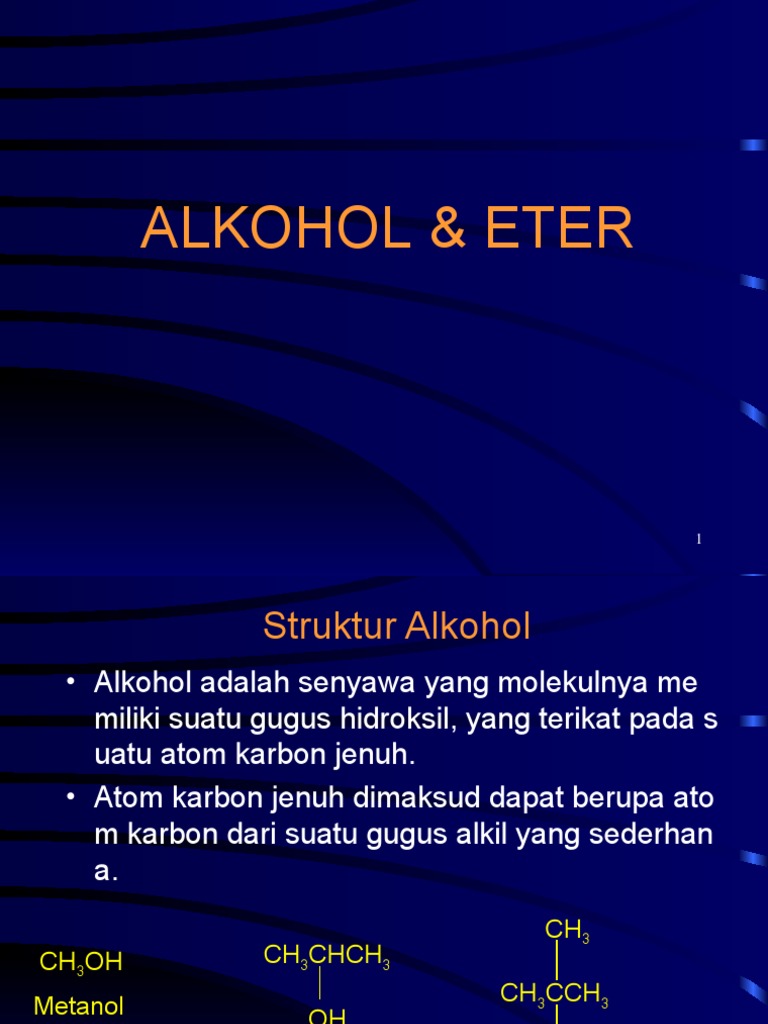 Alkohol, Eter | PDF
