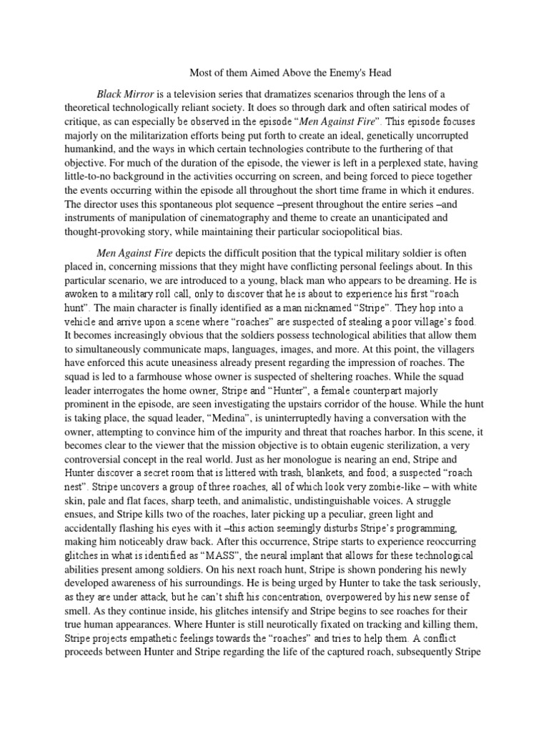 Men Against Fire Analysis | PDF