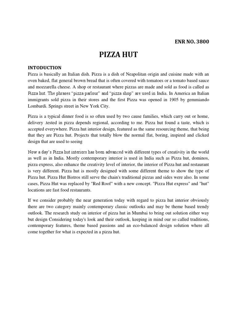 Pizza Hut Introduction | PDF | Gym | Pizza