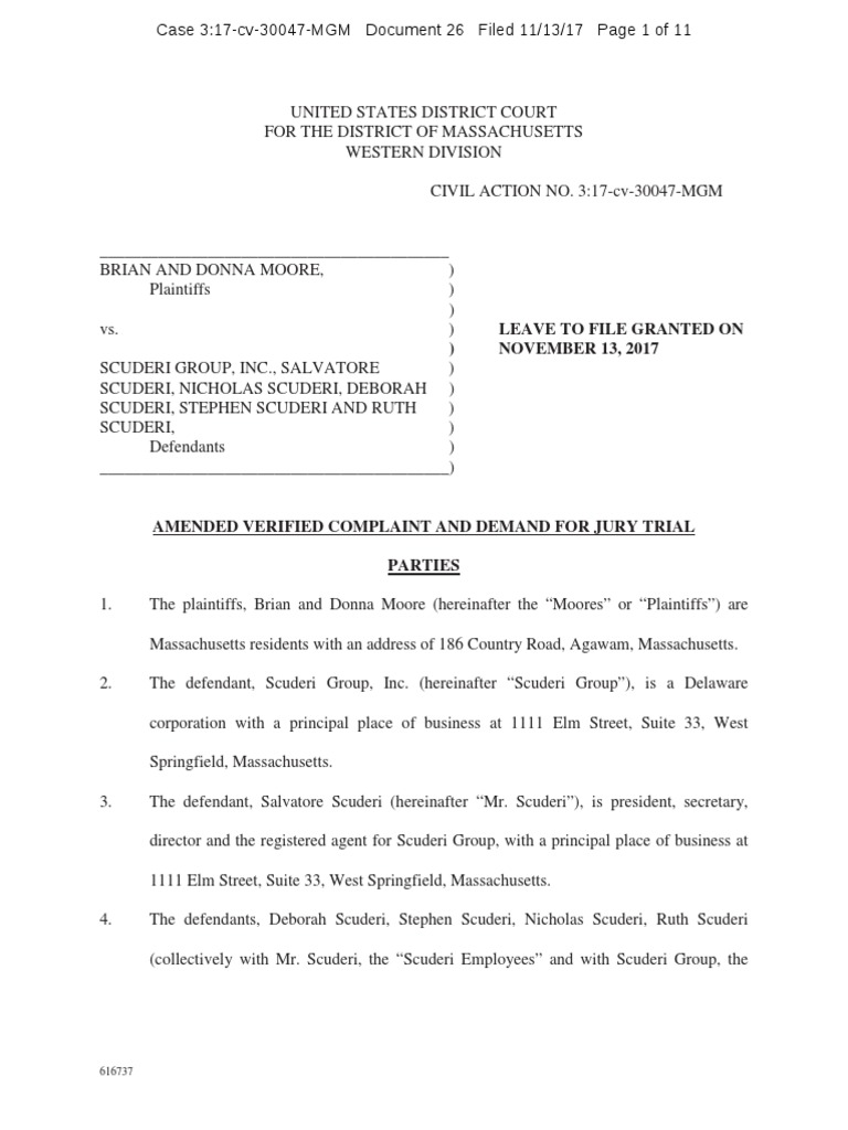 Scuderi PDF | PDF | Securities (Finance) | Attorney's Fee