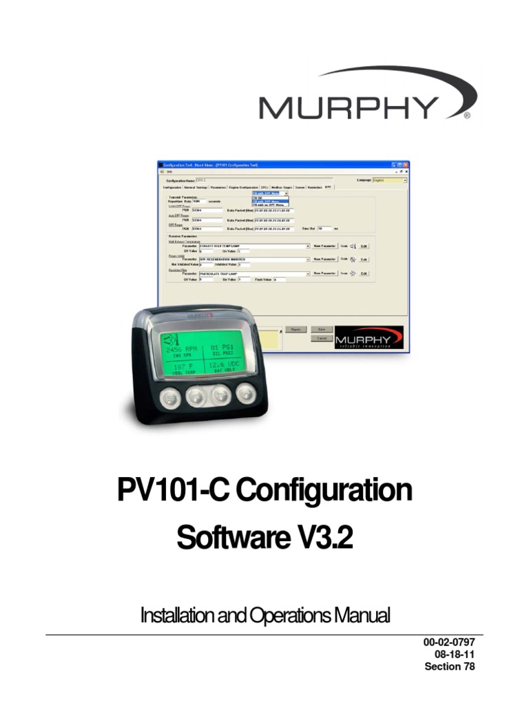 MURPHY PV101-C V3.2 Configuration Software | PDF | Usb | Parameter ...