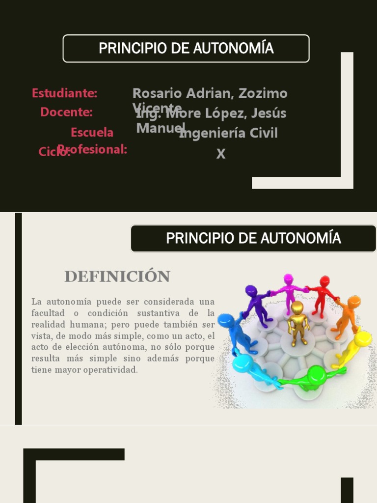Principio de Autonomía y sus Características | PDF | Relaciones ...