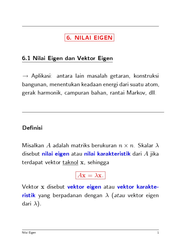 Bab 6 Nilai Eigen 09 W | PDF