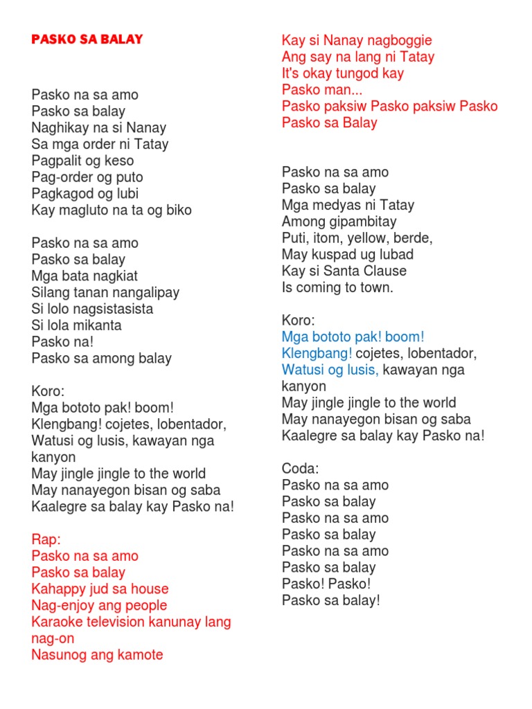 Pasko Sa Balay | PDF