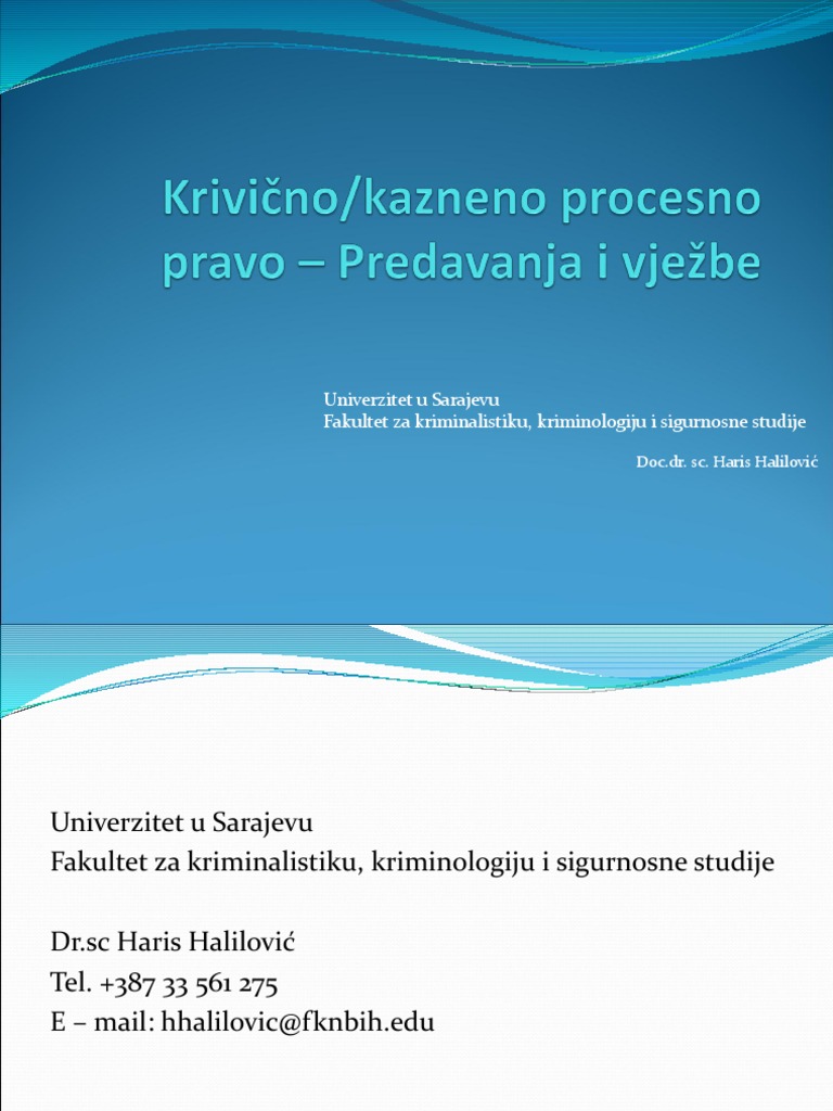 2KPP - Temeljna Nacela Krivicnog Procesnog Prava | PDF