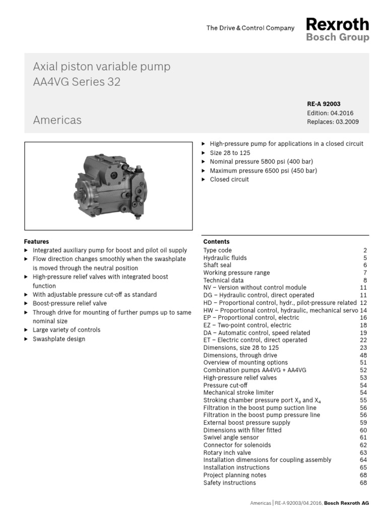AA4VG | PDF | Pump | Valve