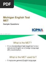 MET Sample Questions | PDF | Tests | Test (Assessment)