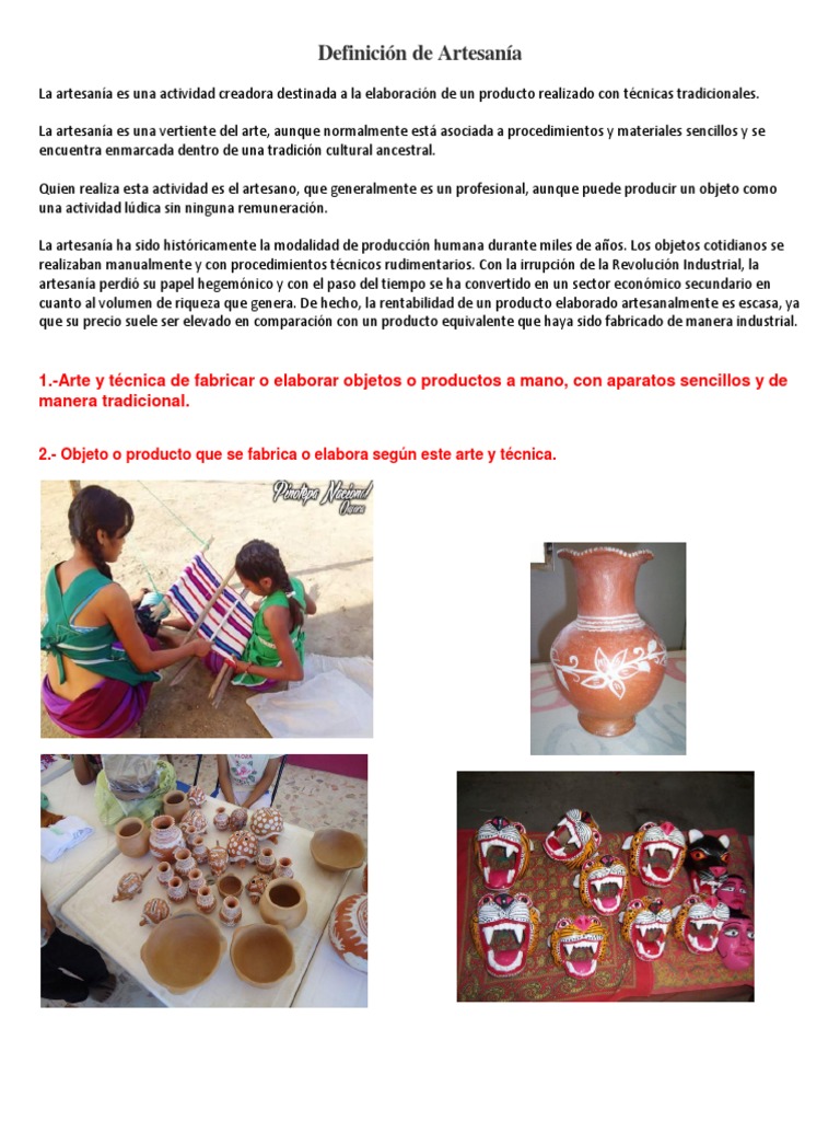 Definición de Artesanía | PDF