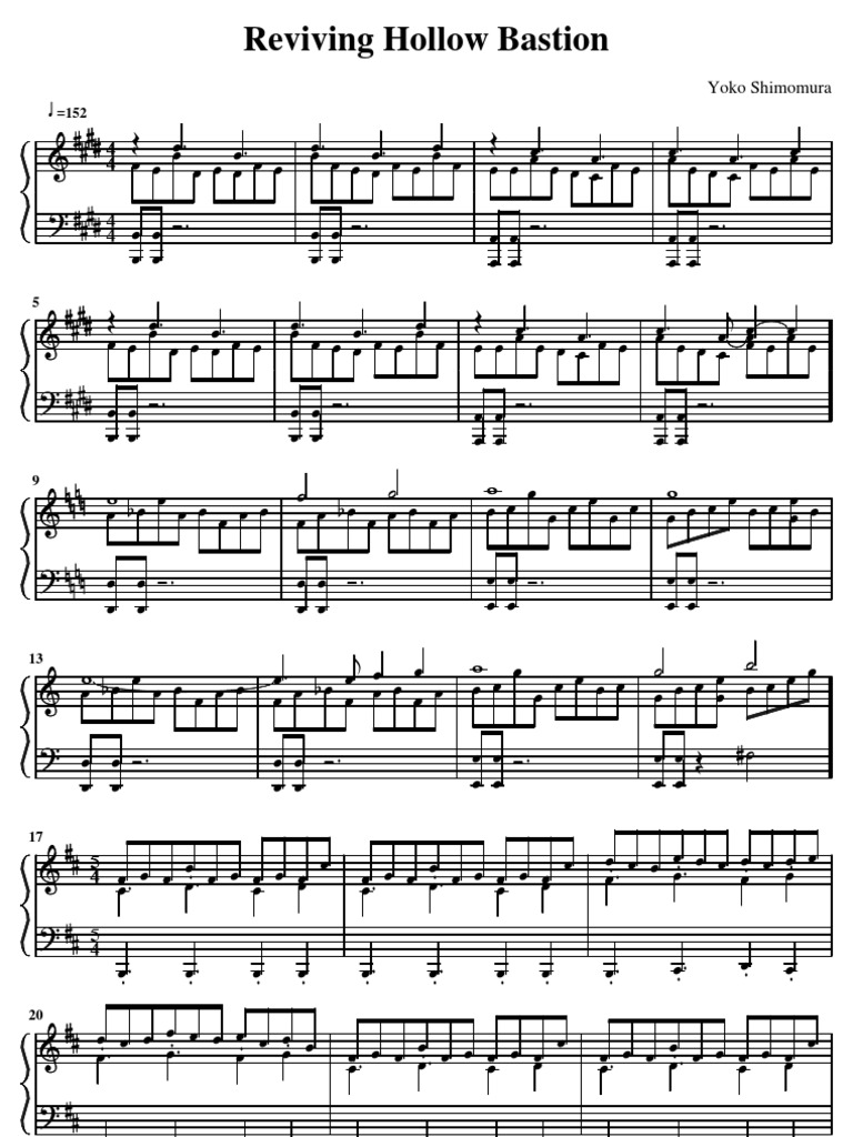 Reviving Hollow Bastion Sheet Music | PDF