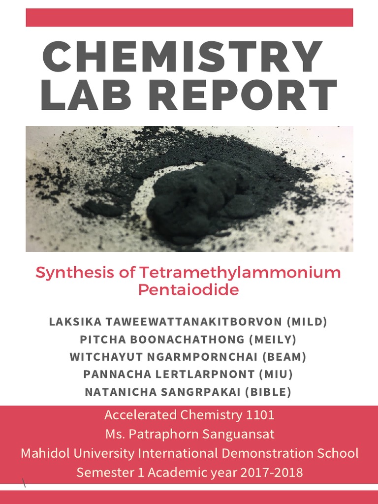 chemistry lab report | Chemical Reactions | Solution