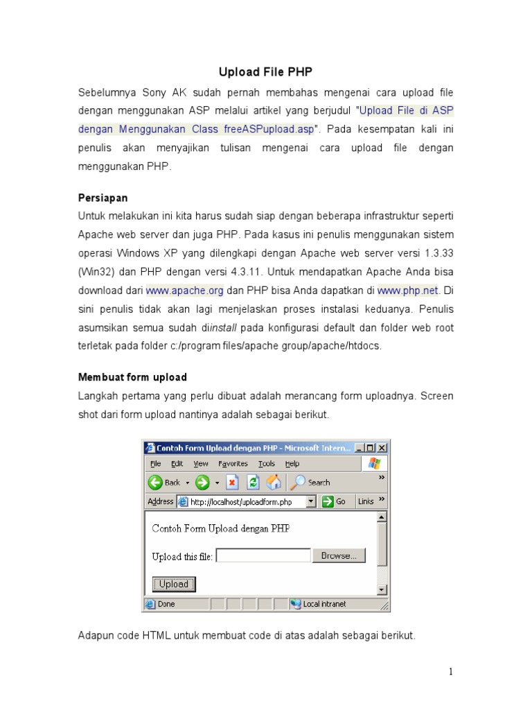 Upload File PHP | PDF | Komputer