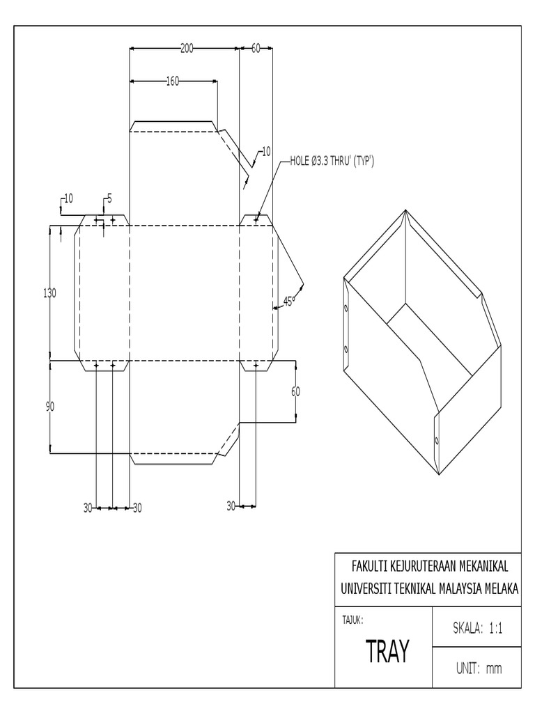 Mechanical Tray Design Specifications | PDF