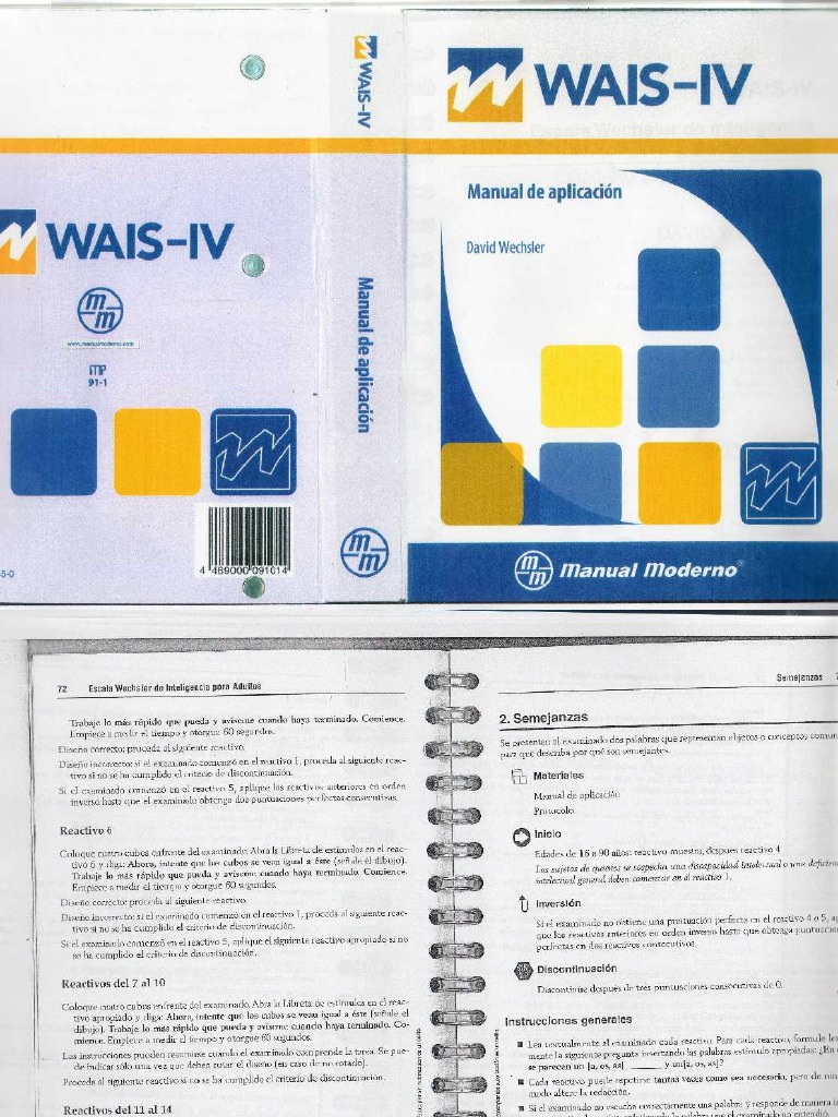 Manual Aplicación WAIS IV