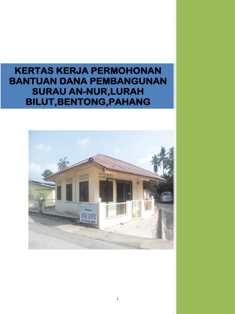 Surau An-Nur Proposal - PEMBAIKPULIHAN | PDF