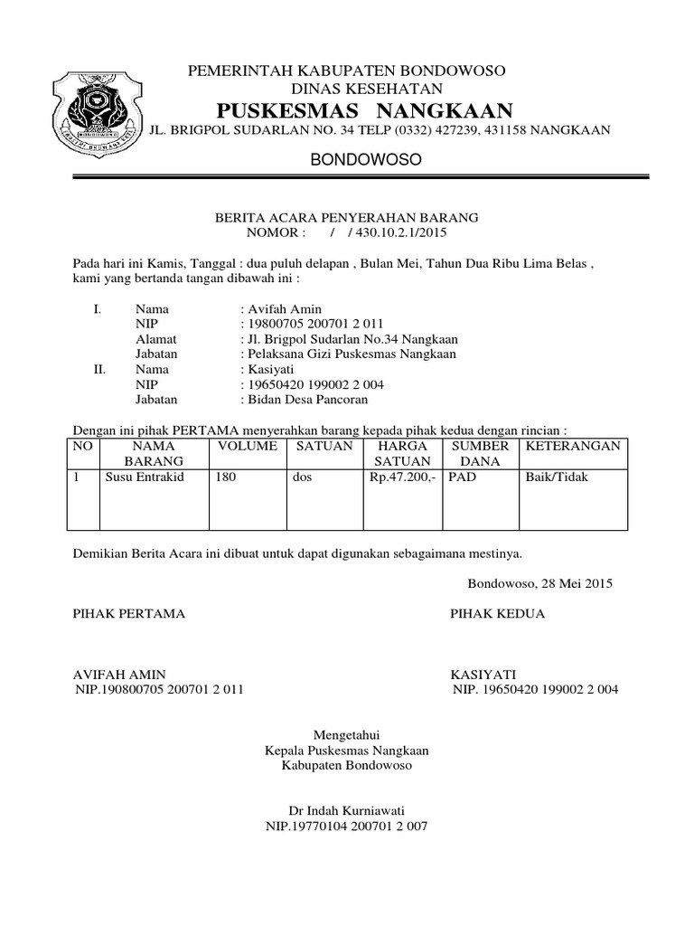 Bap Barang | PDF