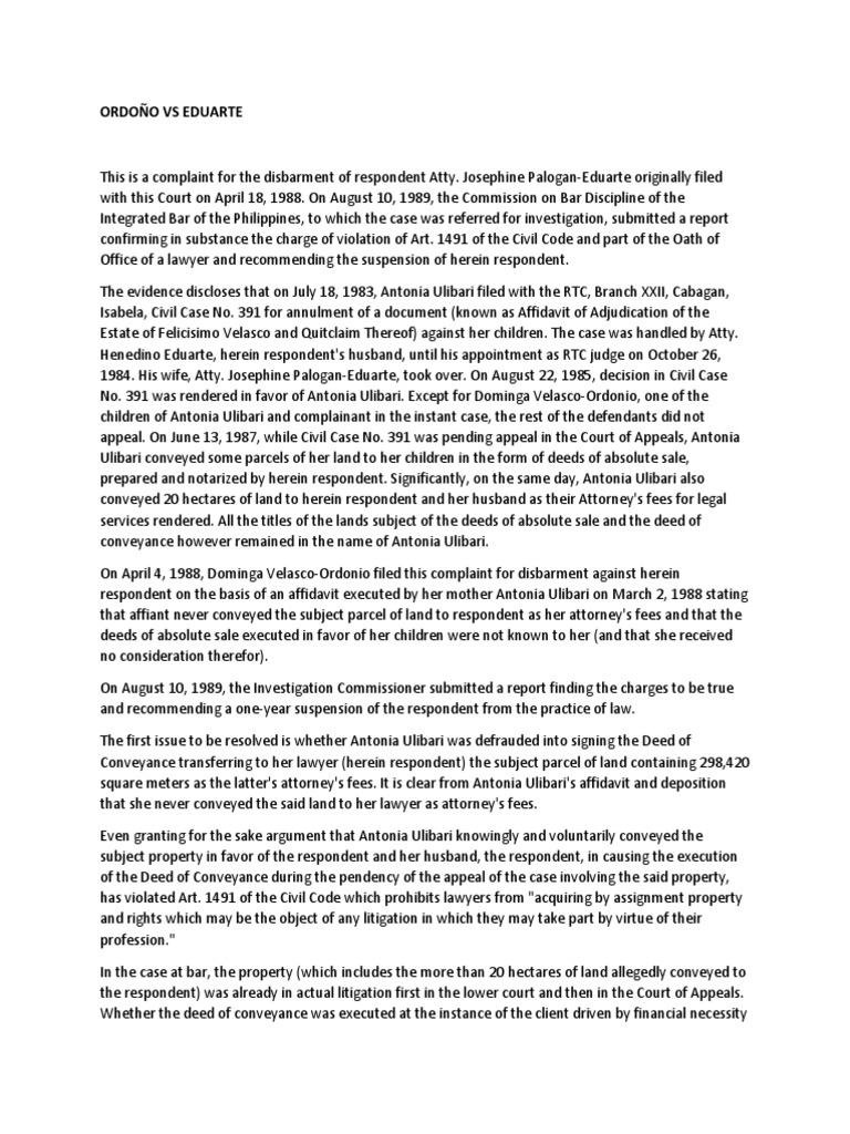 Disbarment Case Against Attorney for Violating Ethical Rules Through ...