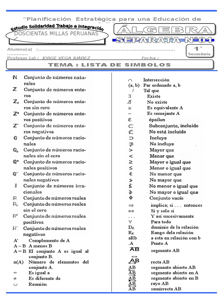 SIMBOLOGÍA EN ÁLGEBRA | Intervalo (Matemáticas) | Objetos matemáticos