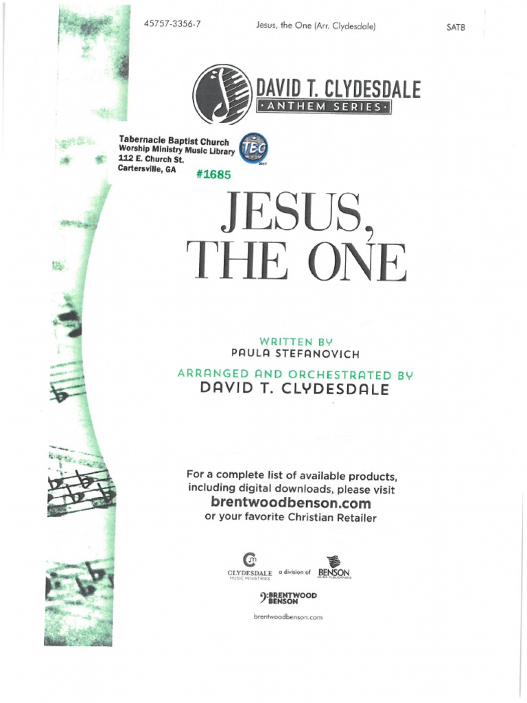 Jesus, The One | PDF