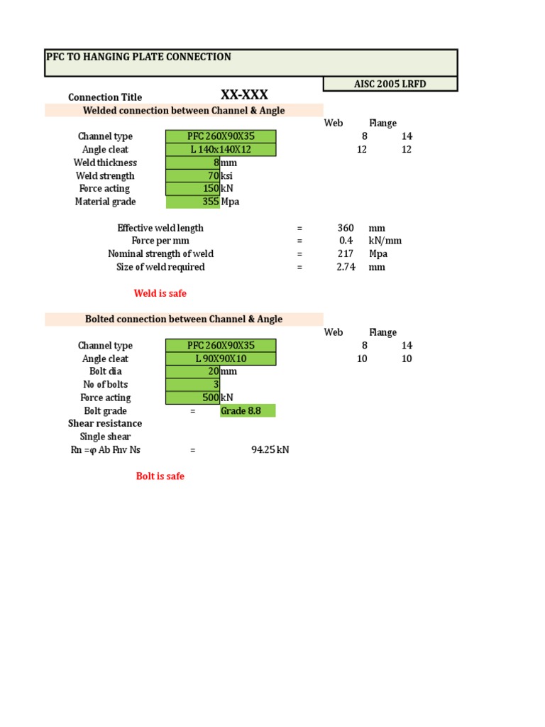 4 - PFC To Hanging Plate Conn | PDF | Structural Steel | Screw