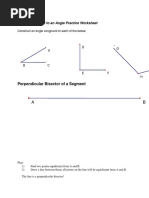 Construction of Perpendicular Bisector - Worksheet | PDF ...