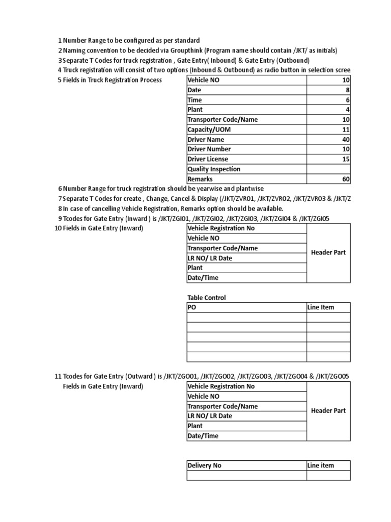 Gate Entry | PDF | Truck | Road Transport