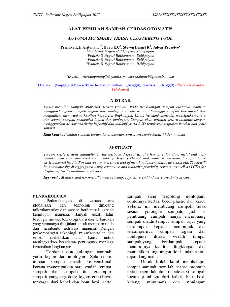 Template Prosiding SNITT Poltekba 2017 STEVEN DANIEL | PDF