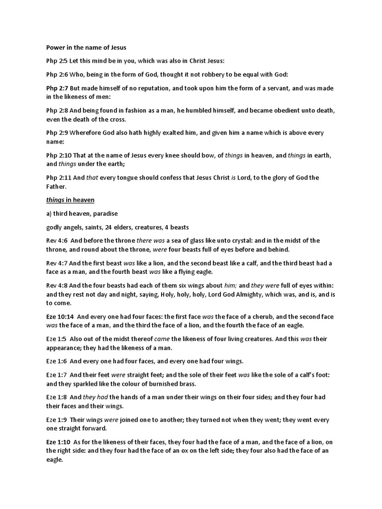 Power in the Name of Jesus Explained | PDF | Saint Peter | Heaven