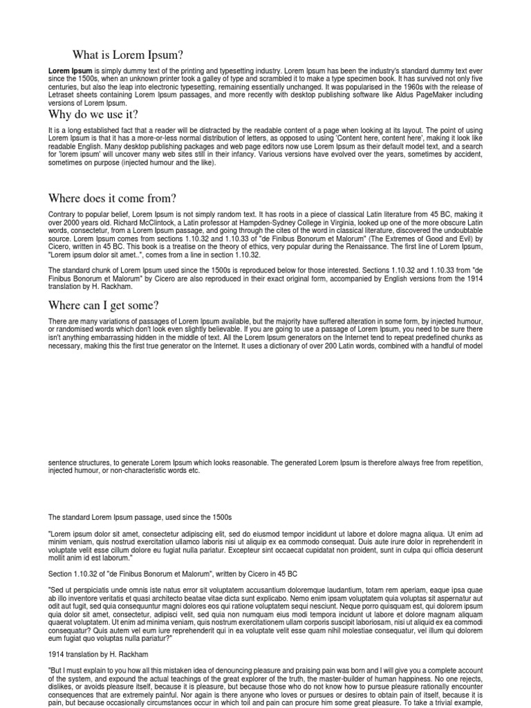 What Is Lorem Ipsum | PDF