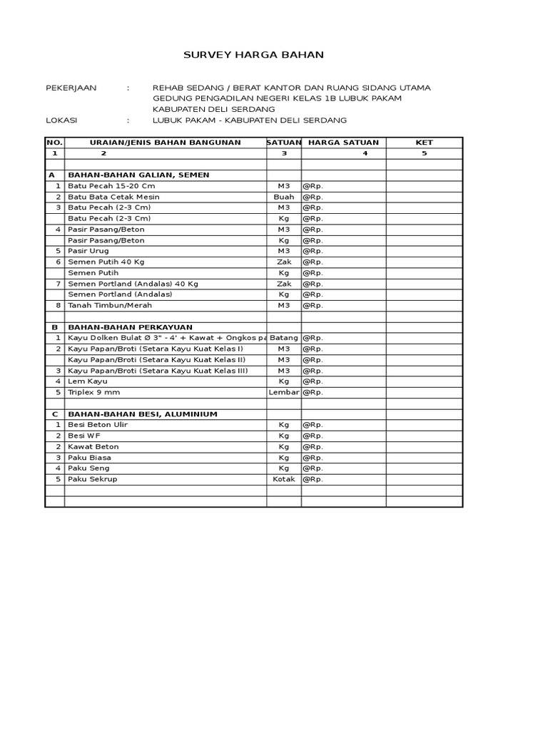 Survey Harga | PDF