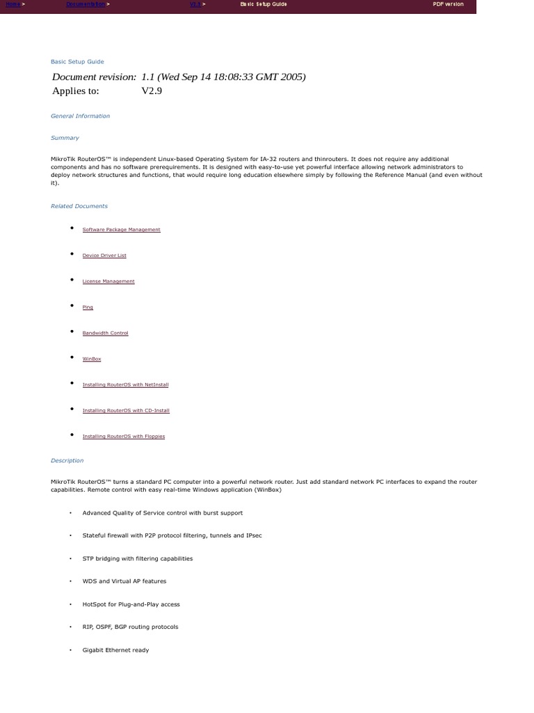 Basic Mikrotik Commands | PDF | Ip Address | Router (Computing) Basic Mikrotik Commands | PDF | Ip Address | Router (Computing)