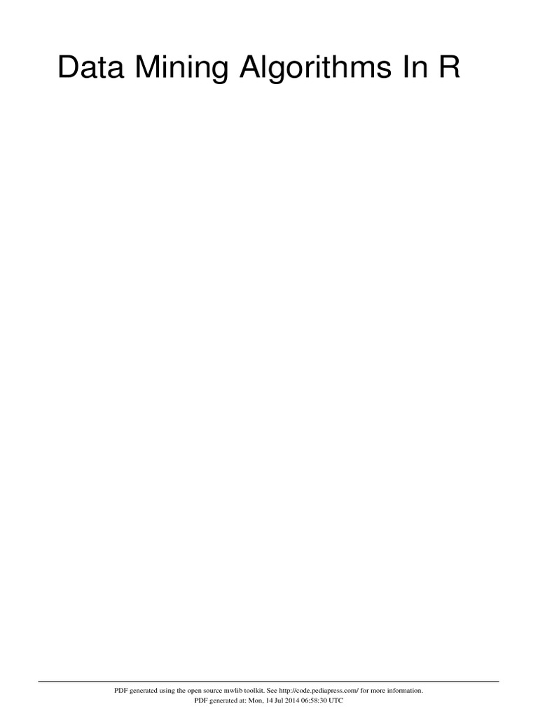 Data Mining Algorithms in R PDF | PDF | Principal Component Analysis ...