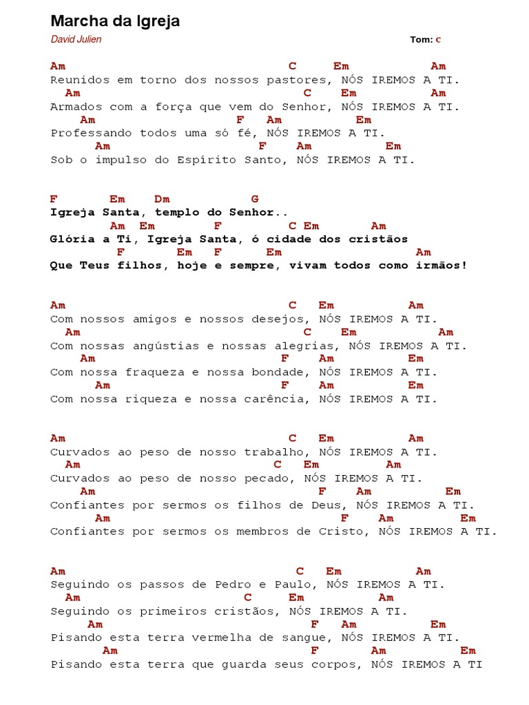 Marcha Da Igreja | PDF | Igreja católica | Santo