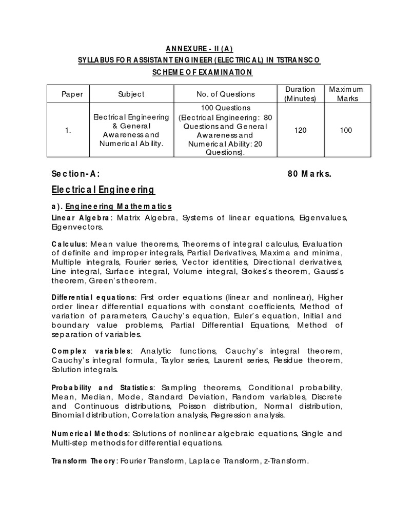 Ee Ae Annexure Ii A | PDF | Differential Calculus | Integral