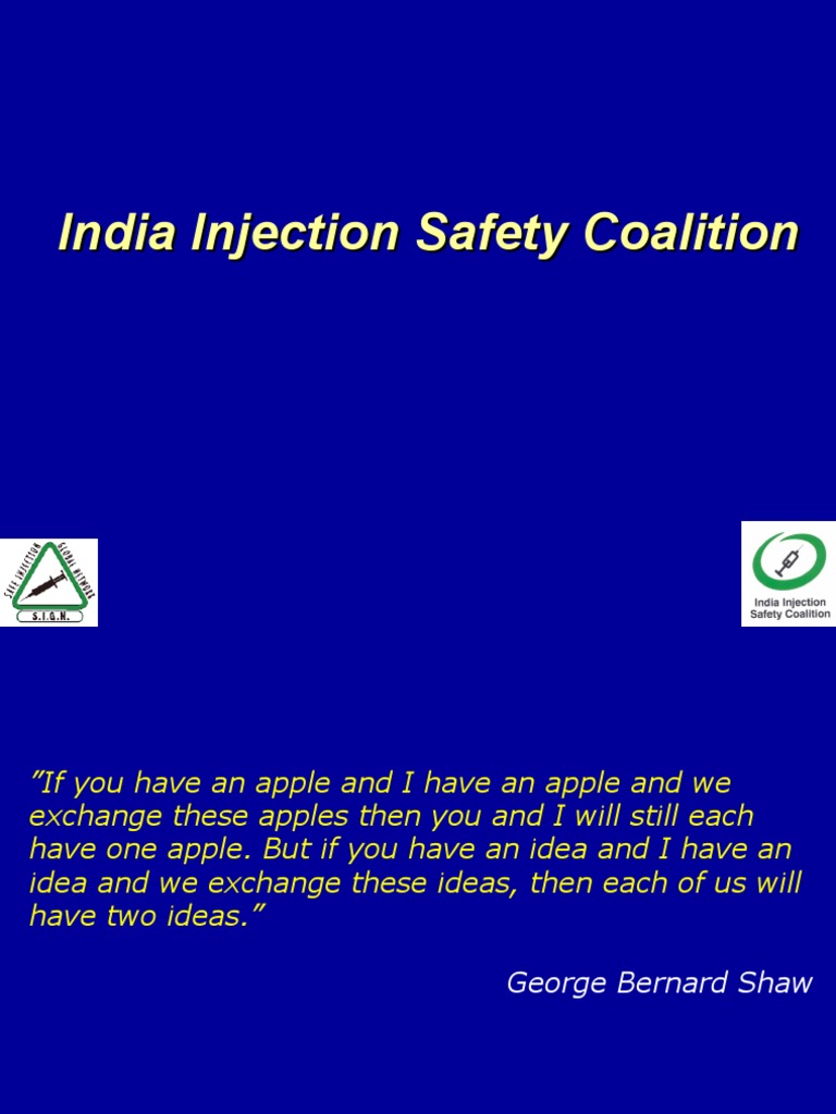 India Injection Safety Coalition | PDF | Injection (Medicine) | Health ...