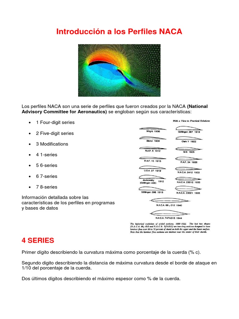 Introducción A Los Perfiles NACA | PDF | Levantar (Fuerza) | Aerodinámica