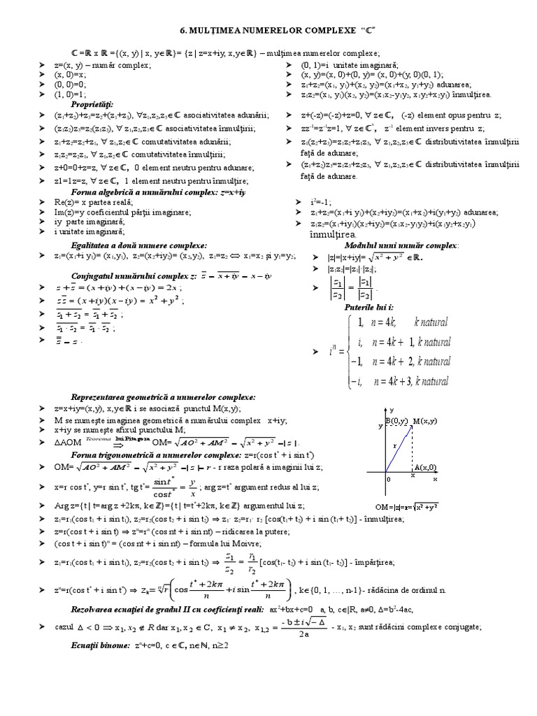 Numere Complexe Teorie | PDF