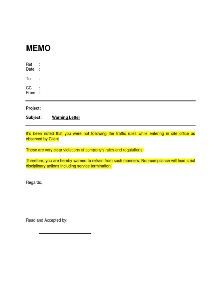 Scribd - Warning Memo | PDF | Finance & Money Management