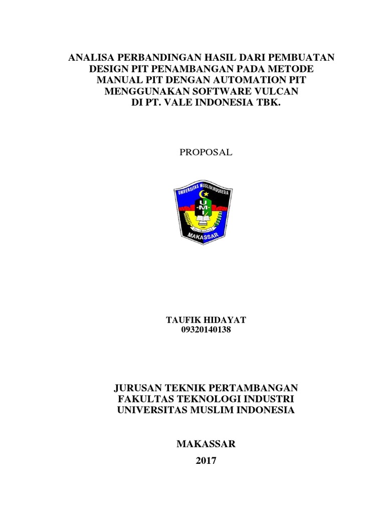 Analisa Desain Pit Penambangan UMI | PDF