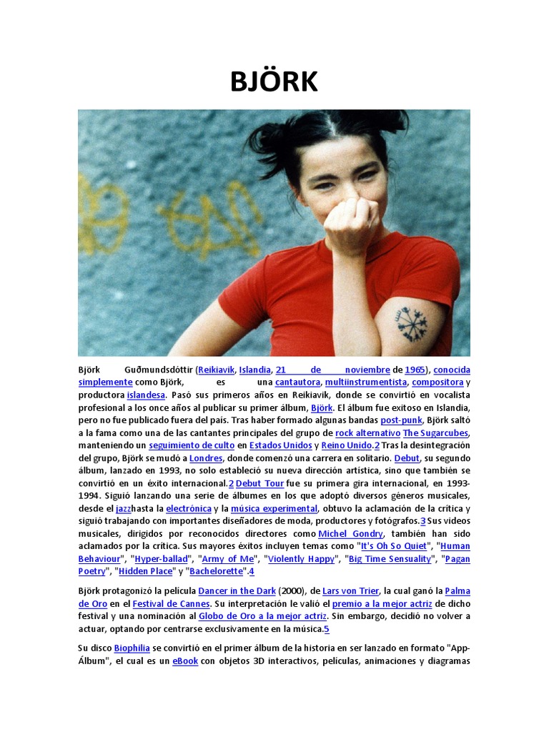 Björk: Vida y Música de una Icono | PDF | Musica Popular | Ocio
