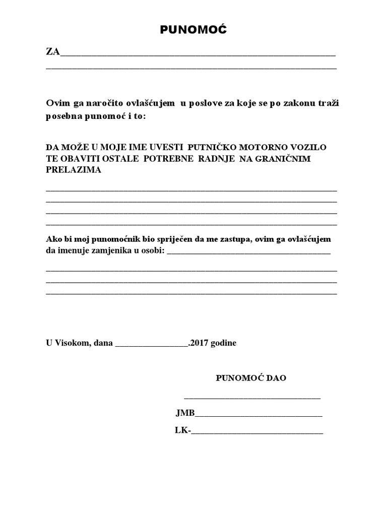 Nihad Dedić Majstor Punomoc | PDF